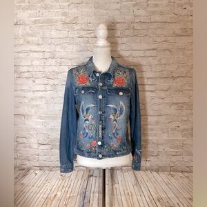 Blank NYC | Jackets & Coats | Blank Nyc Embroidered Medium Wash Jacket ...